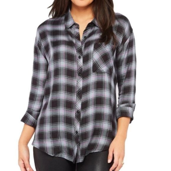 Allison Joy | Tops | Allison Joy Neon Plaid Shirt | Poshmark